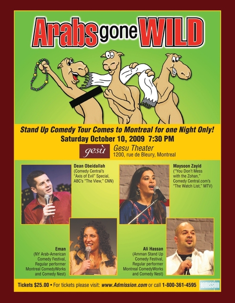 The "Arabs Gone Wild" Stand Up Comedy Tour Comes to Montreal for One ...