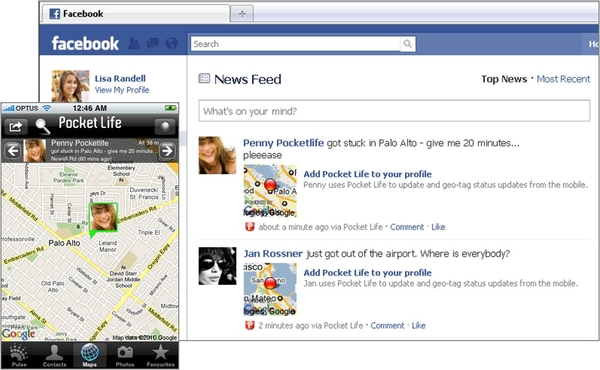 Pocket Life Introduces Real Time Locations to Facebook