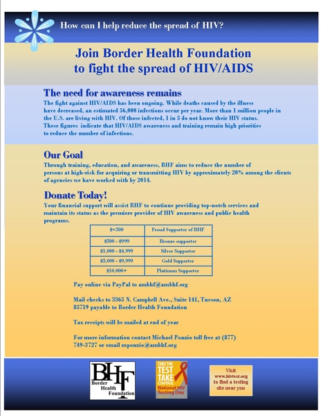 Border Health Foundation (BHF) Launches HIV/AIDS Awareness Campaign to ...