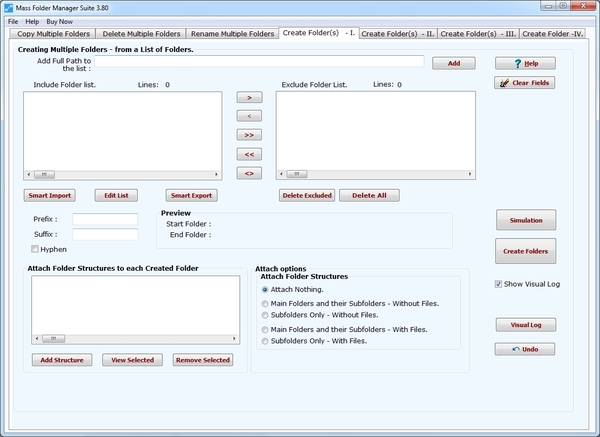 Mass Folder Manager Suite 3.8: Visual Folder Manager for Managing ...