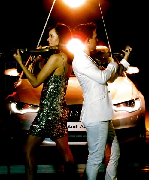 Linzi Stoppard and Ben Lee, aka Million Dollar Electric Violin Duo FUSE ...