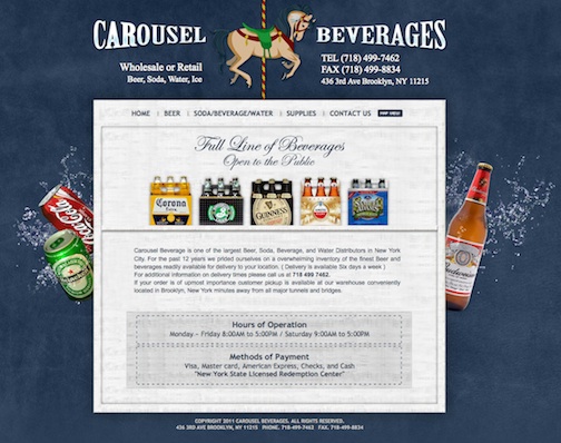 NYC Beer, Water, Soda and Ice Distributor Carousel Beverages ...