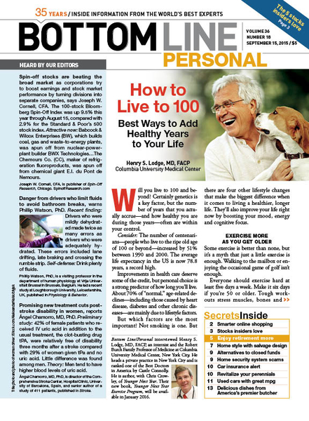 The Bottom Line on How to Add Healthy Years to Your Life