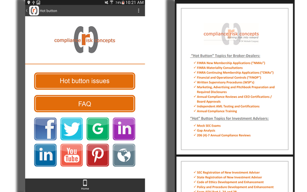 Compliance Risk Concepts Enters Mobile Space with Launch of Hotline App