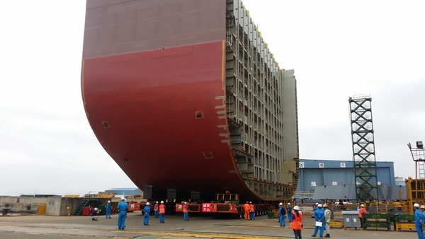 ANSTERTRAILER Provided SPMT to Wuchang Shipbuilding to Transport 5000 ...