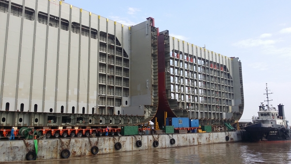 ANSTERTRAILER Provided SPMT to Wuchang Shipbuilding to Transport 5000 ...