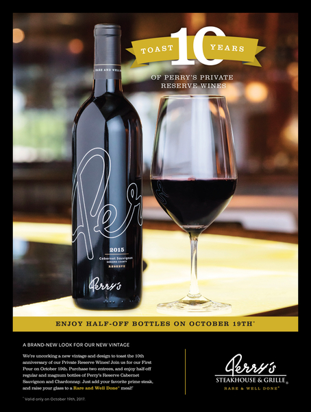 Perry's Steakhouse & Grille Premiers New Private Reserve Wines