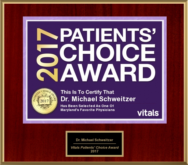 Dr. Michael Schweitzer Honored With 2017 Patients' Choice Award