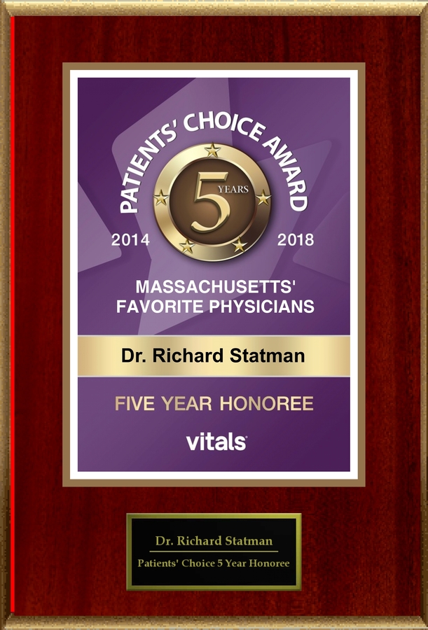 Dr. Richard Statman Honored With Vitals Patients' Choice 5-Year Award