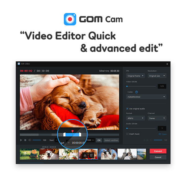 Become a YouTuber. Smart Video Recorder "GOM Cam"
