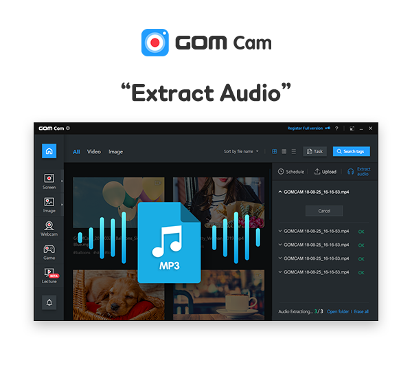 Become a YouTuber. Smart Video Recorder "GOM Cam"