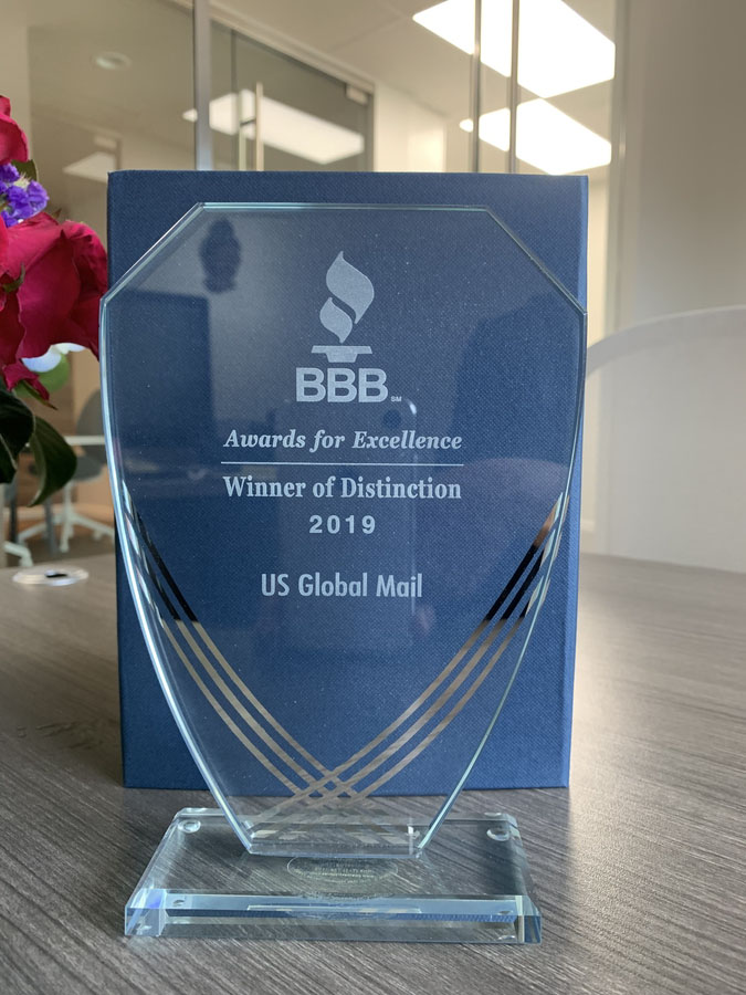 US Global Mail Awarded the 2019 Winner of Distinction Award for ...