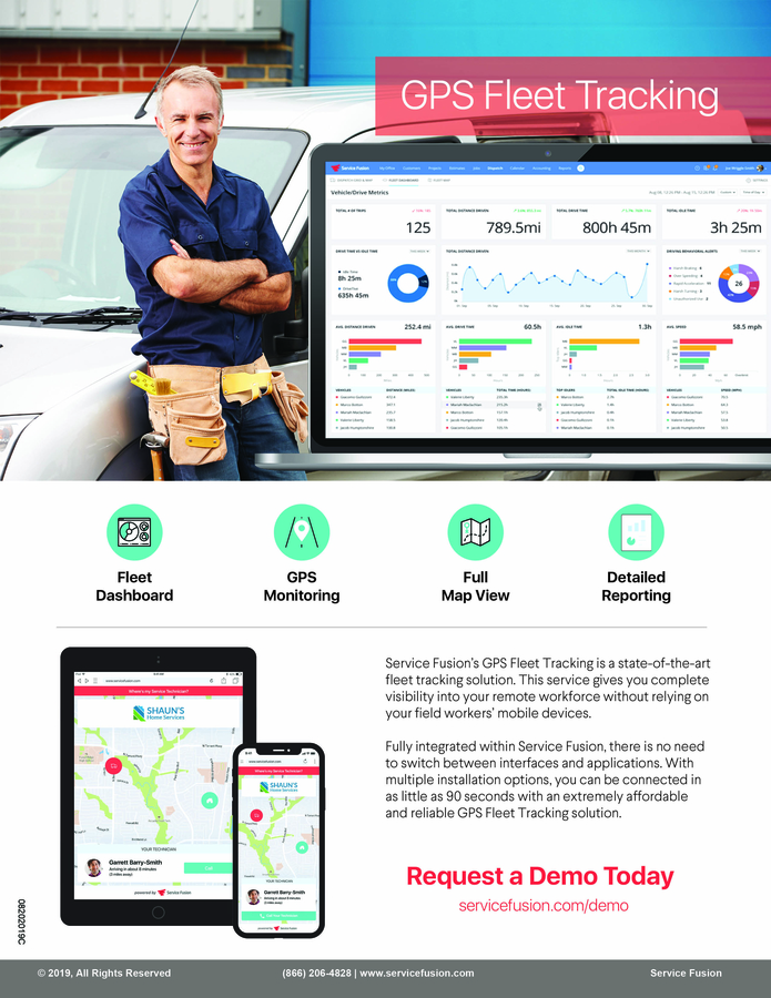 Service Fusion Introduces GPS Fleet Tracking 2.0 With 'Track My Tech ...