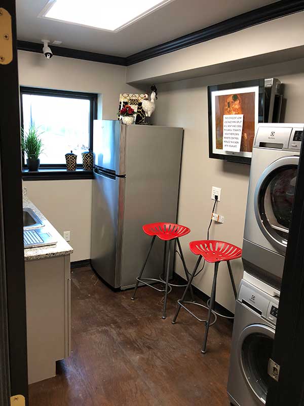 Salon Suite Rental Salon Made of Colorful Shipping Containers Anchors ...